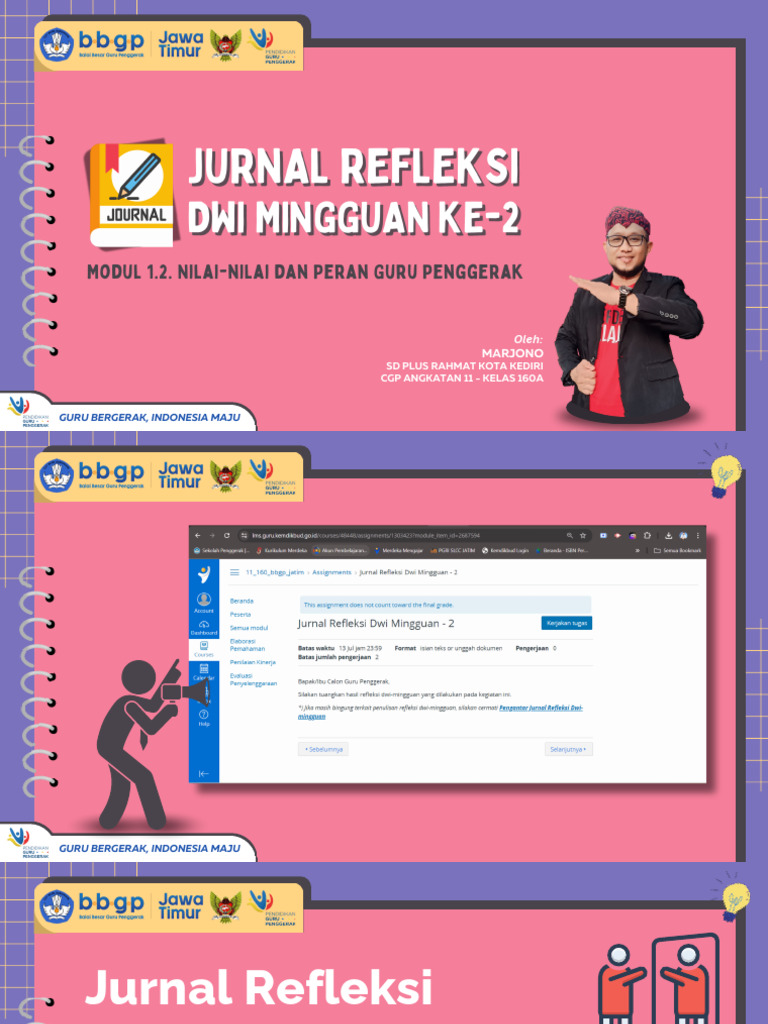 Jurnal Refleksi Dwi Mingguan - 2 - Modul 1.2 - Marjono Kelas 160a | PDF