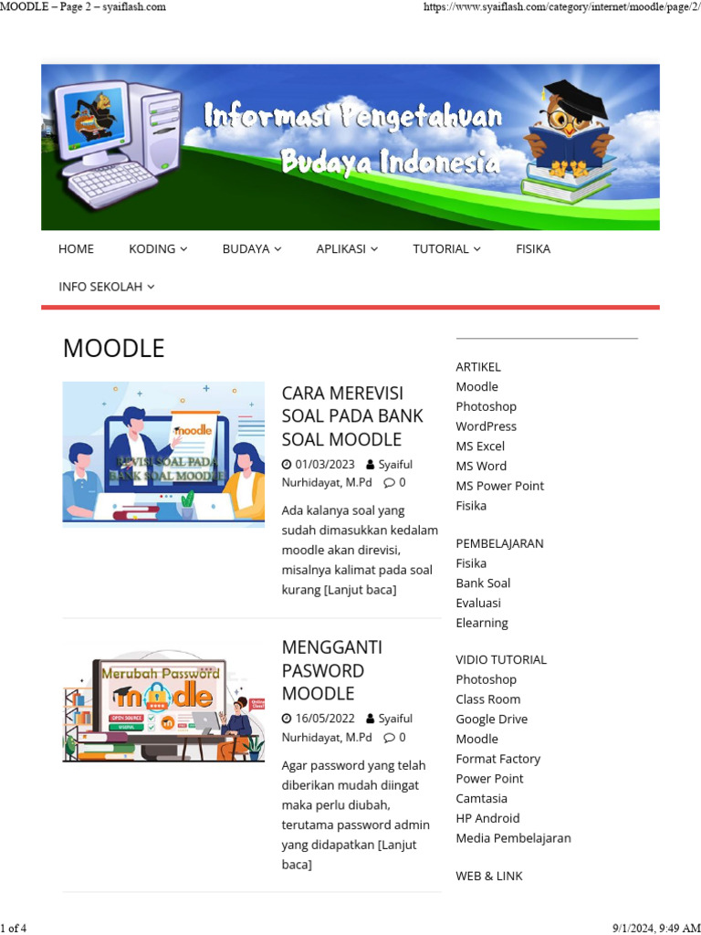 Syaiflash Moodle - 1 | PDF