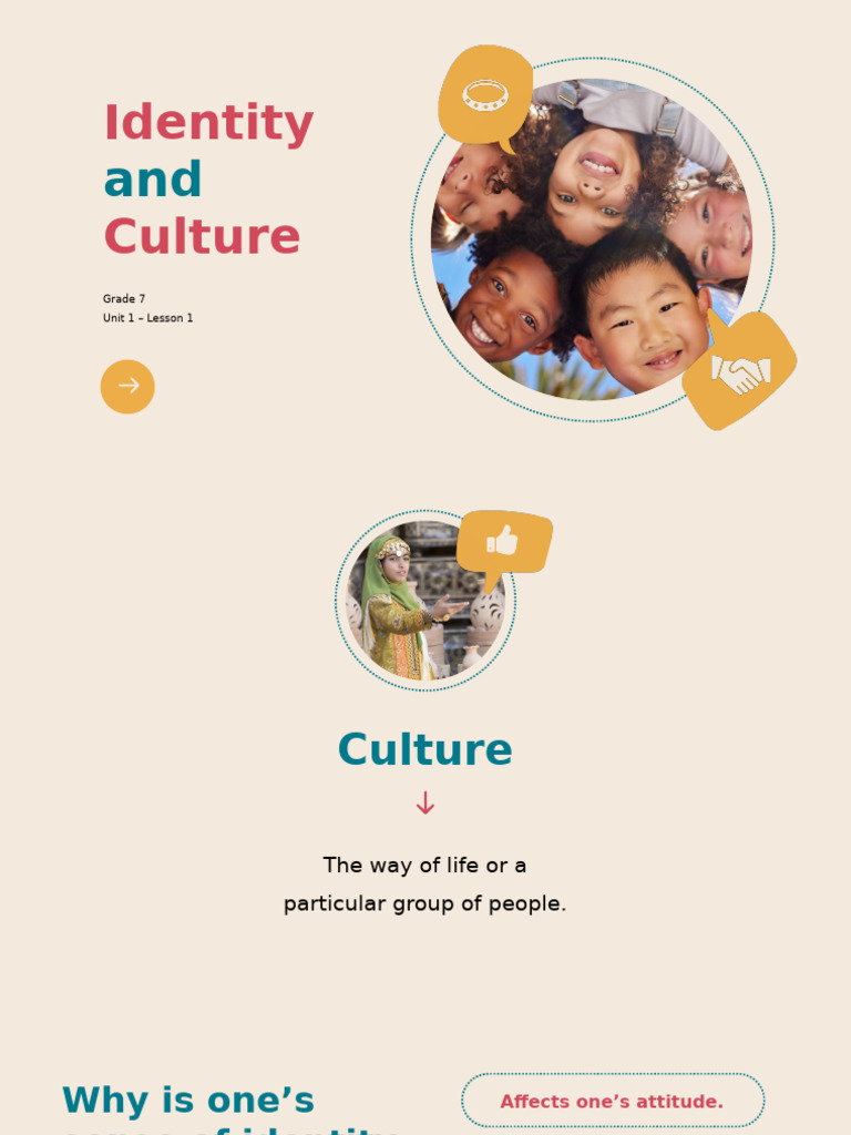 Grade 7 Social Studies - Identity & Culture 1.1 | PDF
