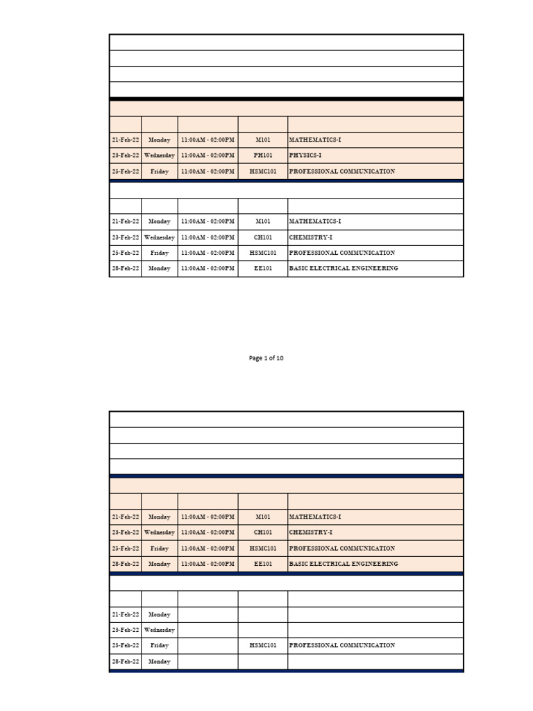 GNIT Examination Schedule 1st and 3rd Sem Lateral | PDF
