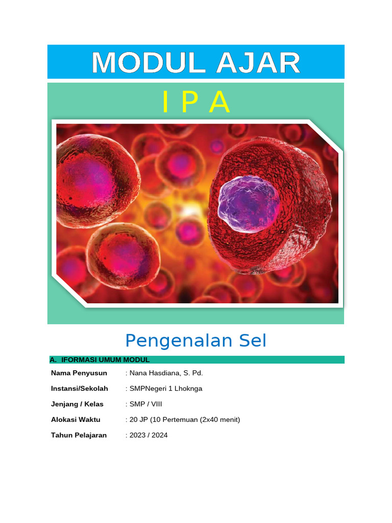 Bab 1 Pengenalan Sel | PDF