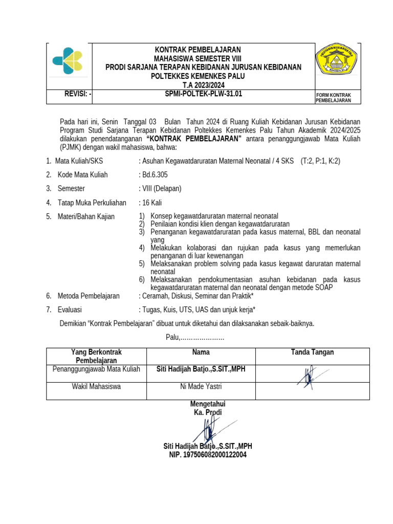 RPS Gadar 2024 Revisi | PDF