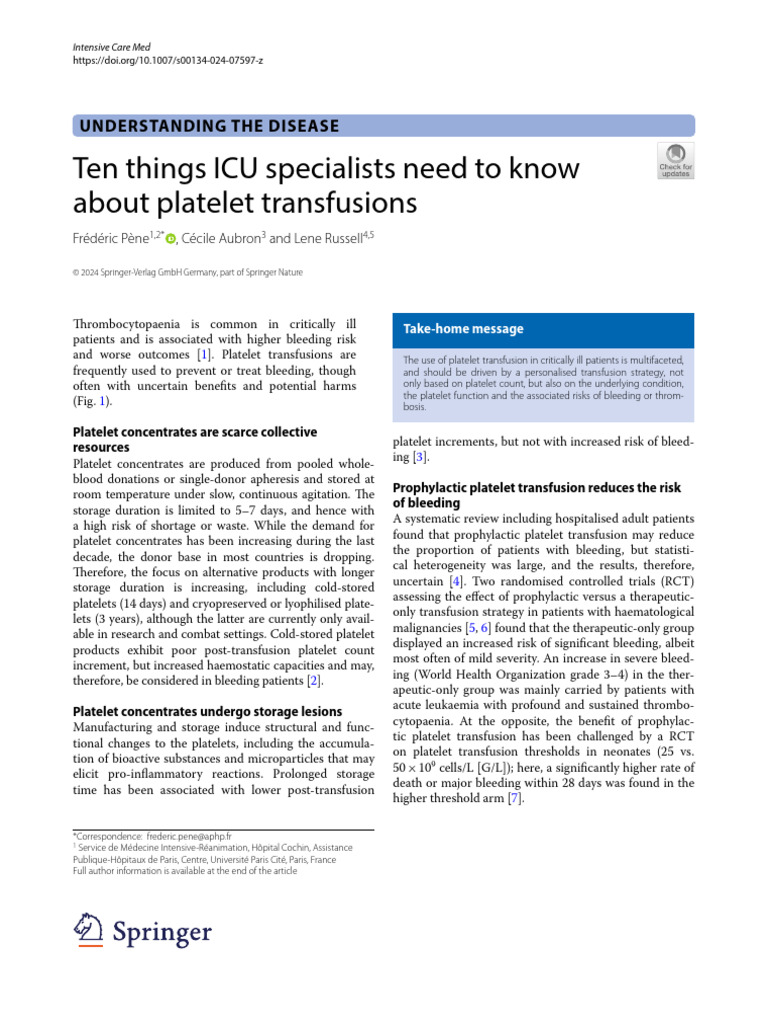 Ten Things ICU Specialists Need To Know | PDF