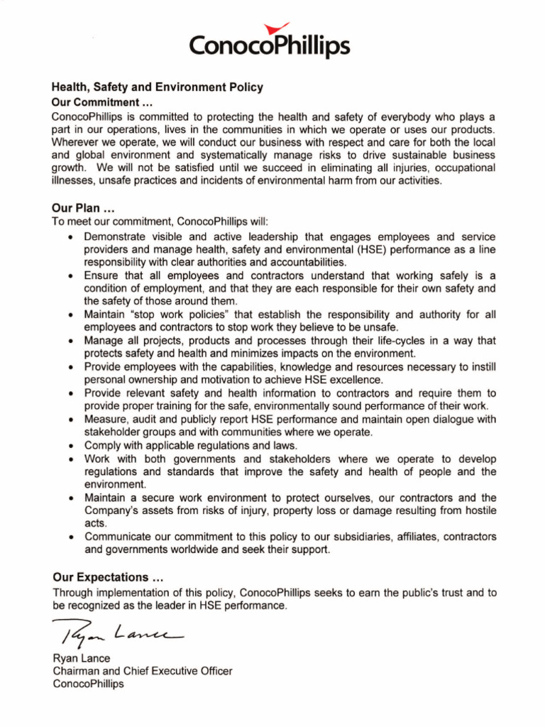 HSE - Policy | PDF