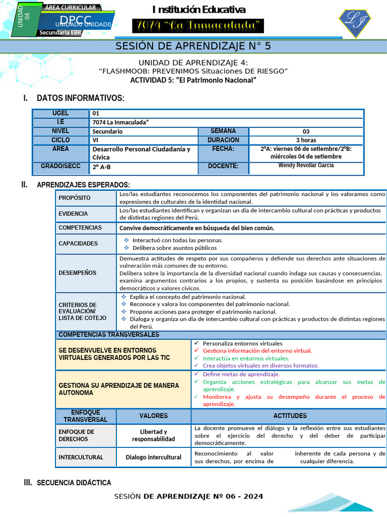 2º DPCC - Ses 5 Uni 4 - Sem 05 | PDF
