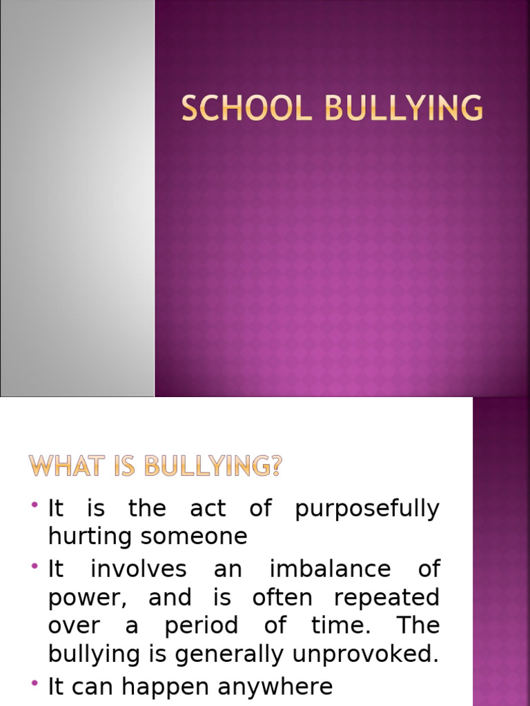Lecture School Bullying | PDF | Bullying | Emotions