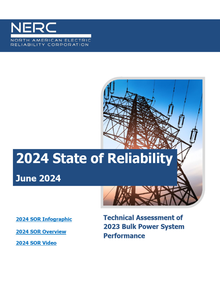 NERC SOR 2024 Technical Assessment | PDF | Electric Power Transmission ...