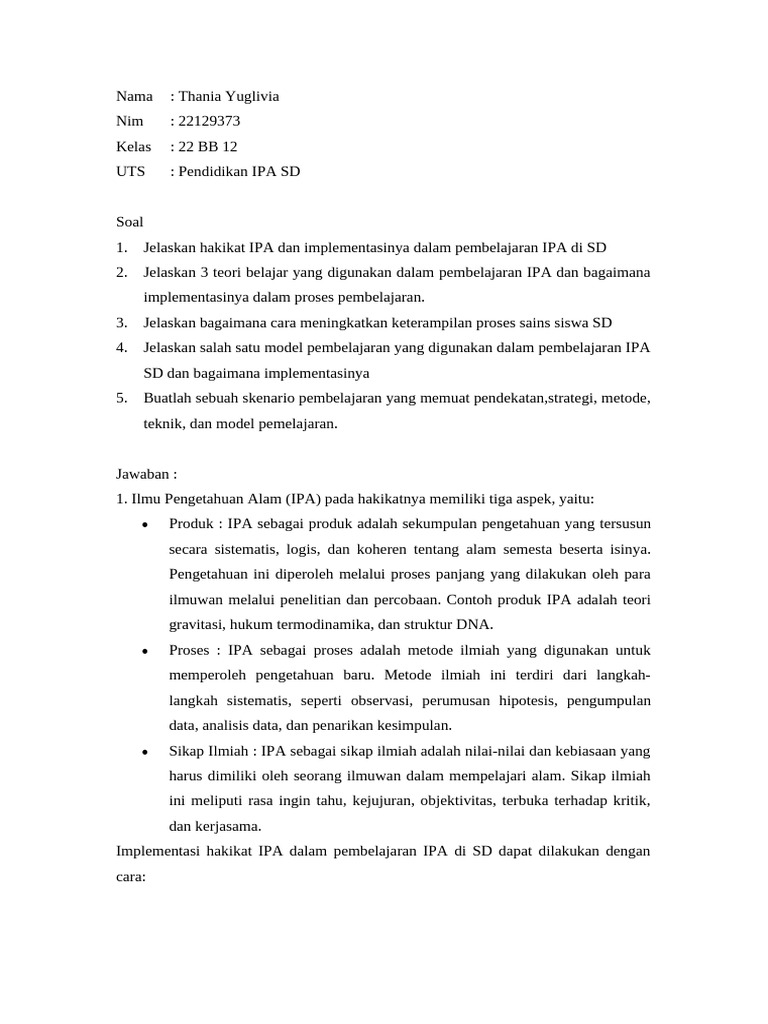 Pendidikan IPA | PDF