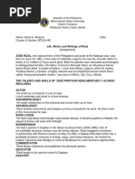 Dr. Jose Protacio Rizal Resume | PDF