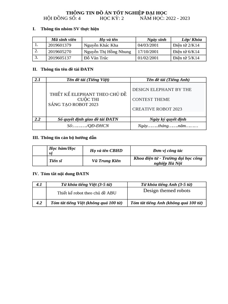 Tom Tat DATN | PDF | Vietnam | Art