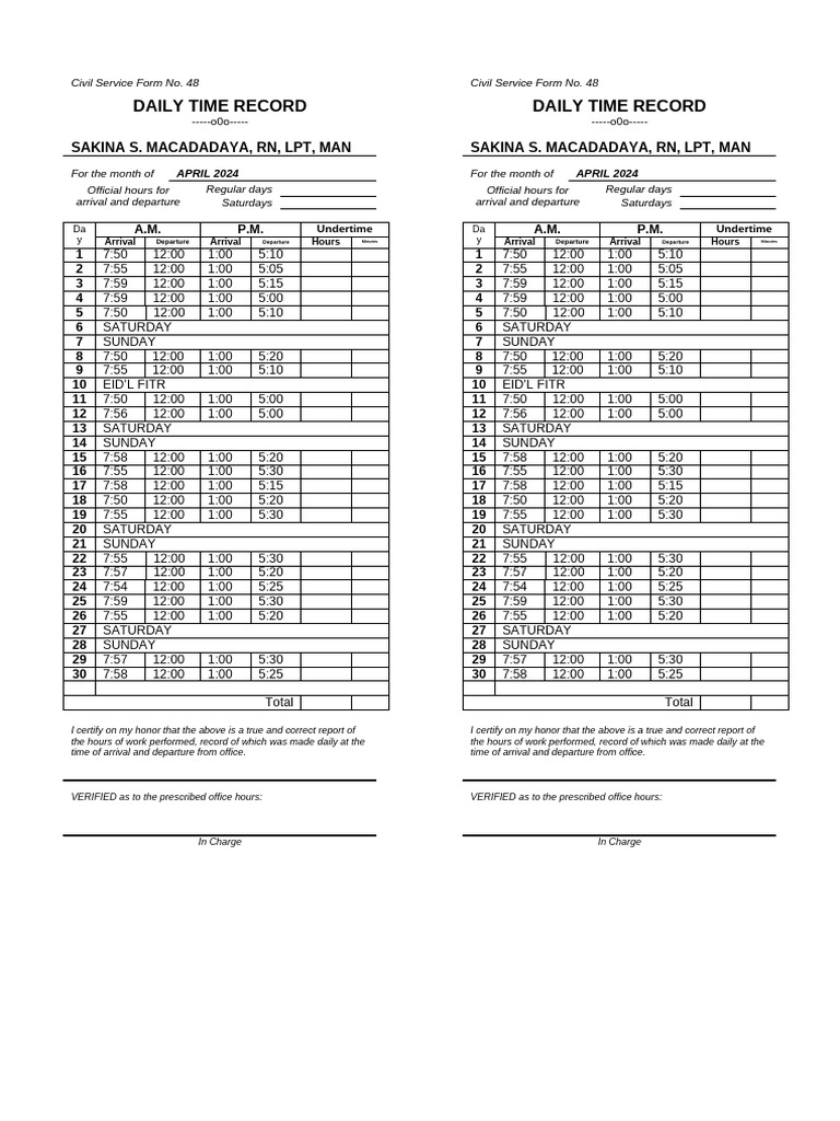 Sackys DTR April 2024 | PDF