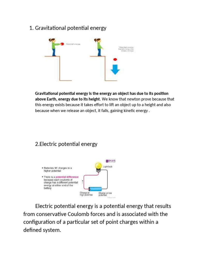 Gravitational Potential Energy Is The Energy An Object Has Due To Its ...