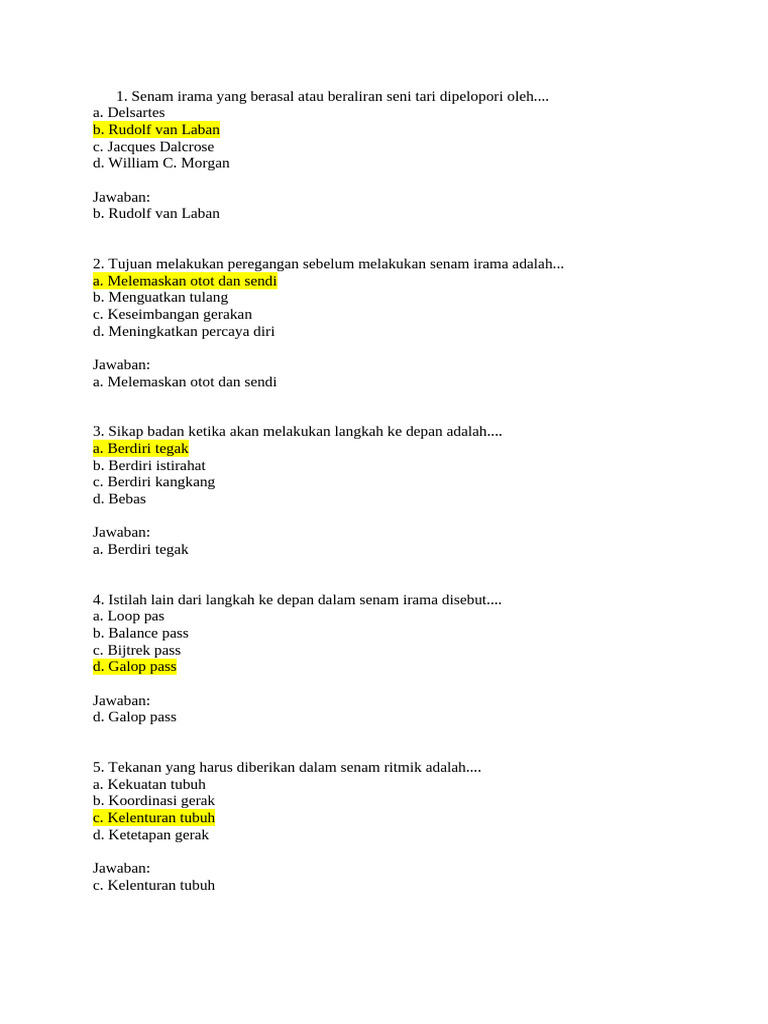 Contoh Senam Ritmik | PDF