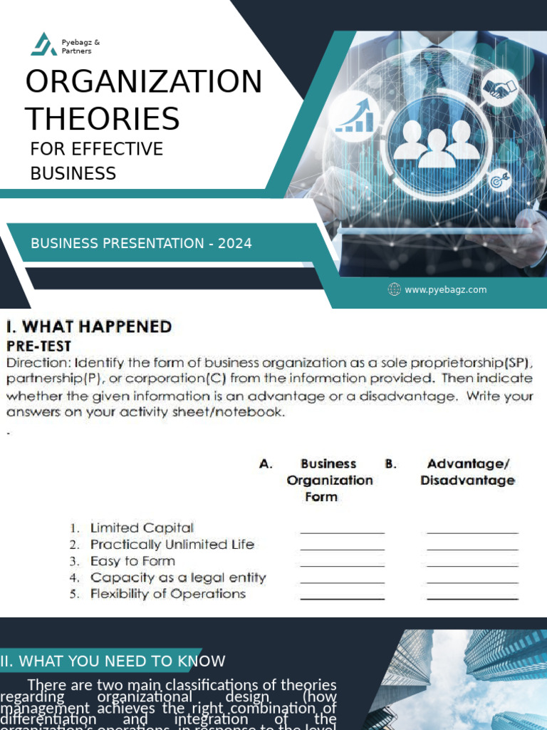 Organization Theories: For Effective Business | PDF