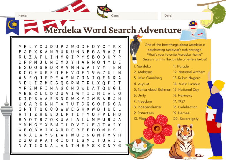 Merdeka Word Search | PDF