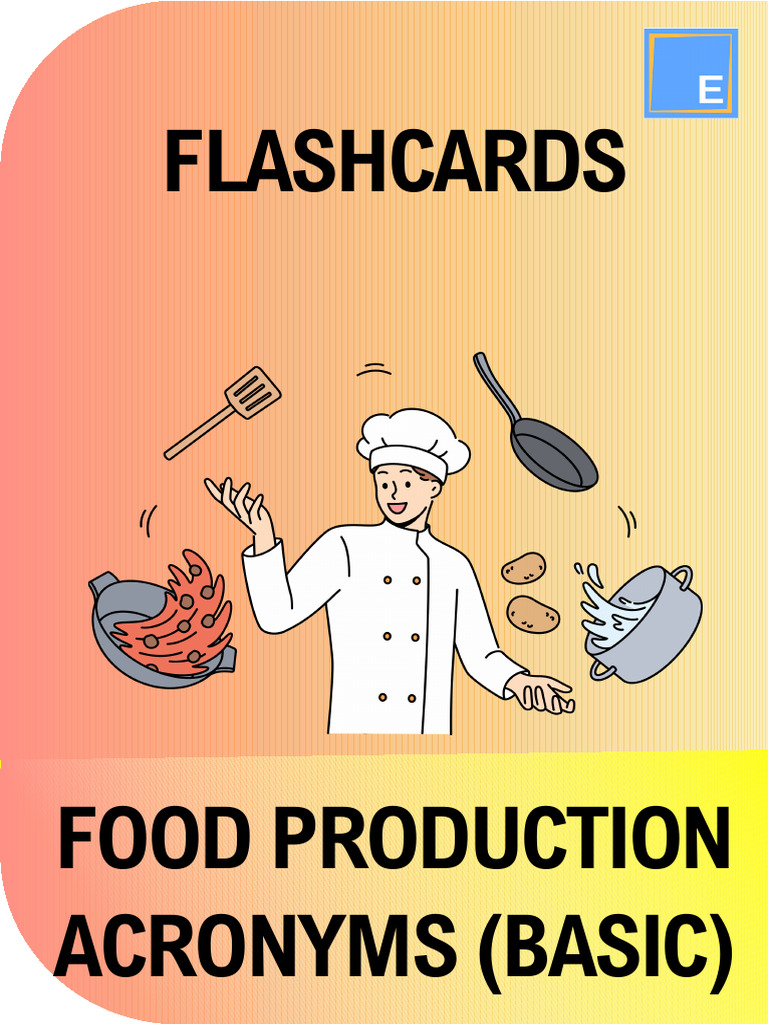 Food Production Basic Acronyms | PDF