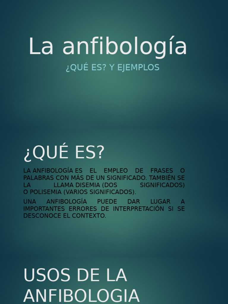 La Anfibología | PDF