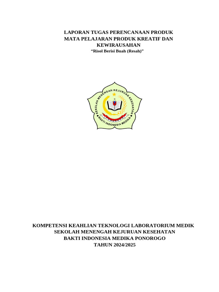 Proposal PKK Produk Aliya | PDF