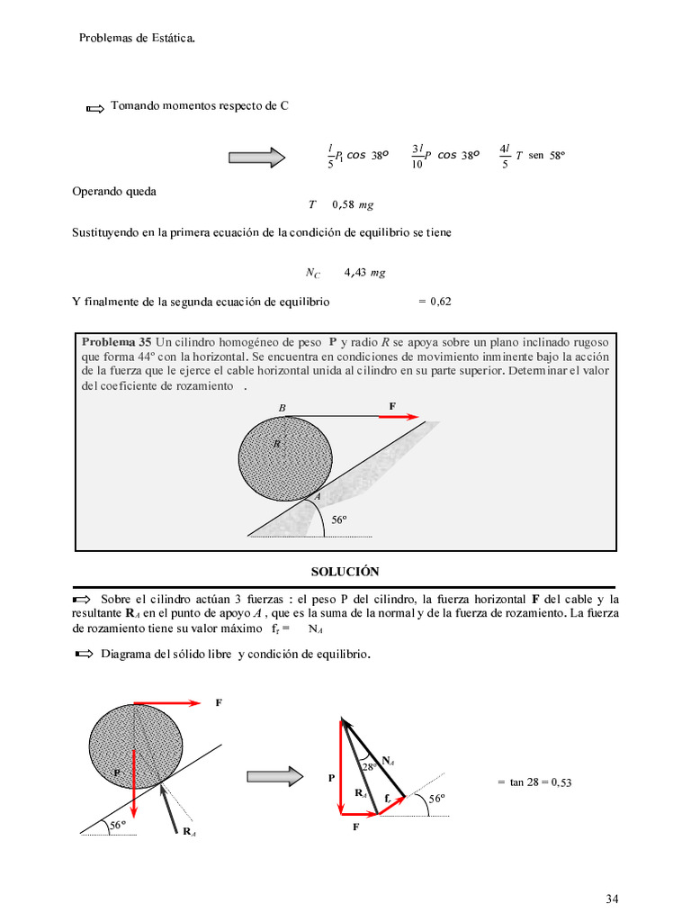 Estática (Ejercicios Resueltos) - Cap7 | PDF