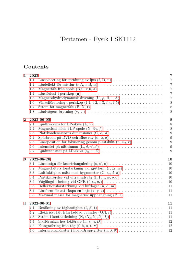 Fysik 1 2 | PDF