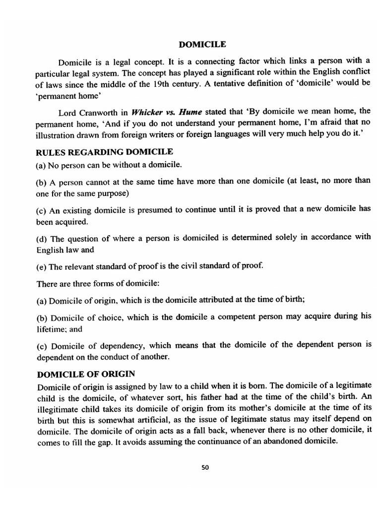 DOMICILE | PDF