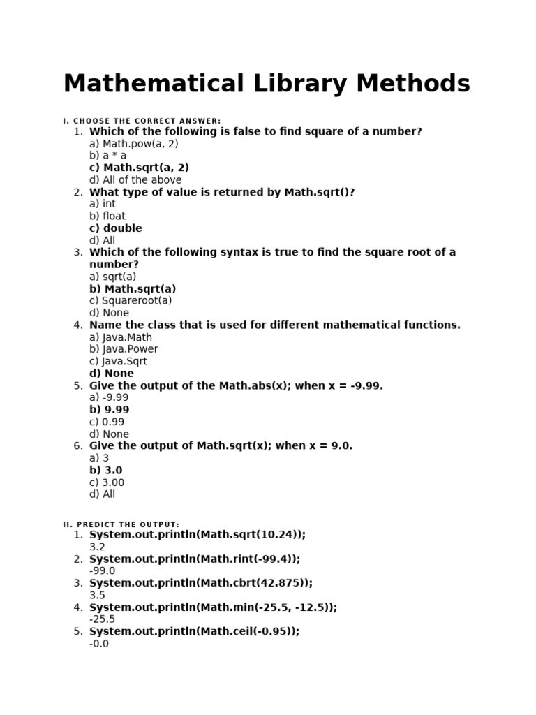 Ch 8 Mathematical Library Methods Pdf 