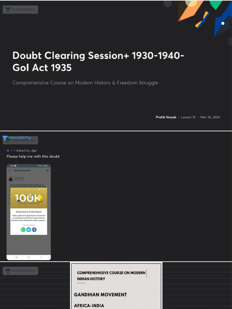 Doubt Clearing Session 19301940 GoI Act 1935 No Anno | PDF