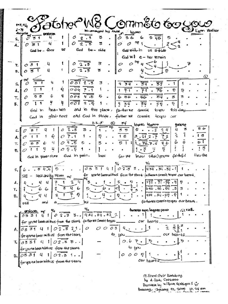 Father We Commit To You | PDF