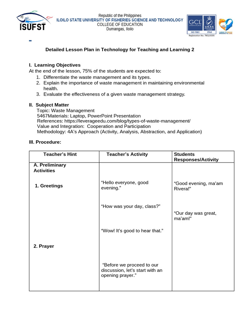 Lesson-Plan-in-TTL2 CIELO RIVERA BSED 2-ENGLISH | PDF
