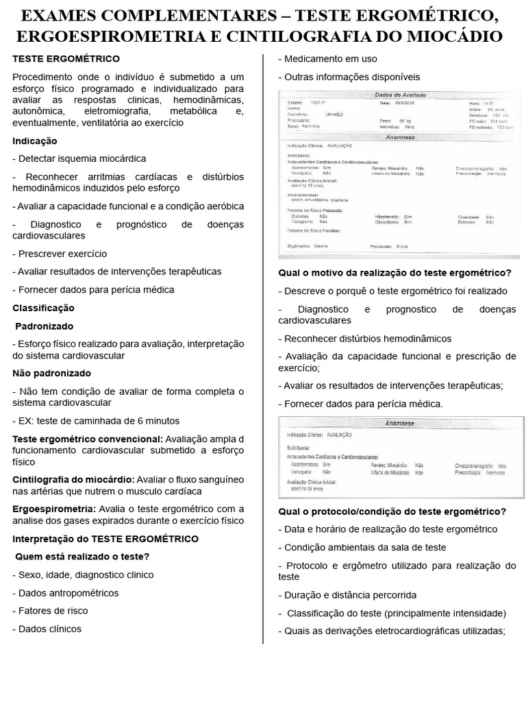 Exames Complementares | PDF