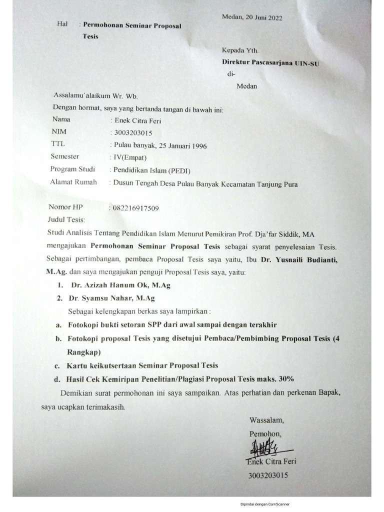 Berkas Sempro Jadi Satu | PDF