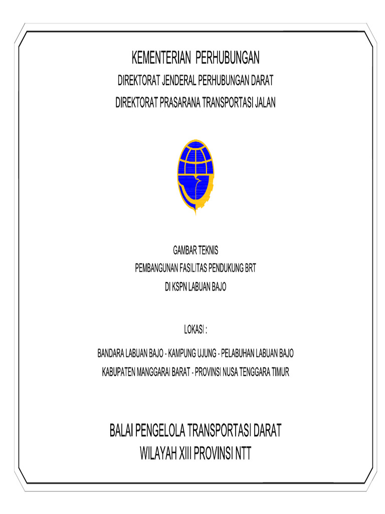 Gambar Teknis Fasilitas Pendukung BRT | PDF