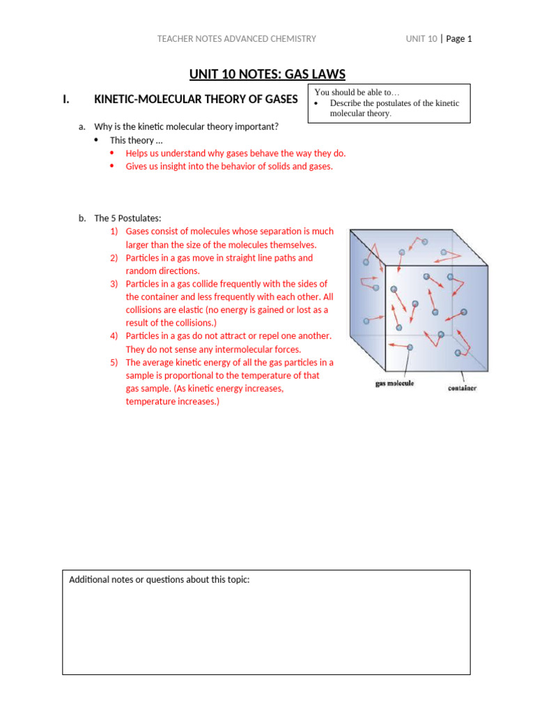 2021 Unit 10 Notes - Teacher | PDF