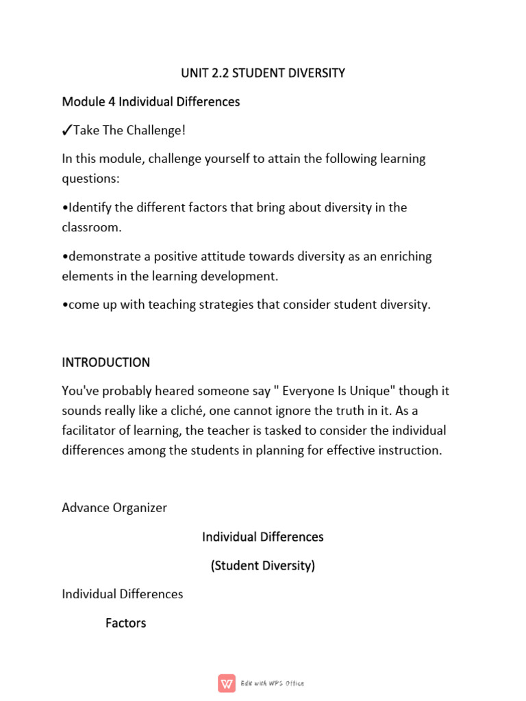 Individual Differences | PDF