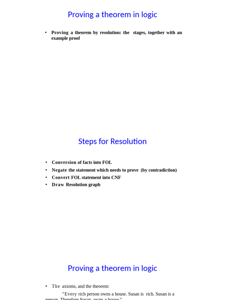 Proving A Theorem in Logic | PDF