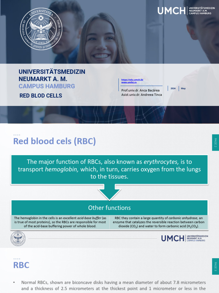 Lecture 5 - Red Blood Cells-1 | PDF