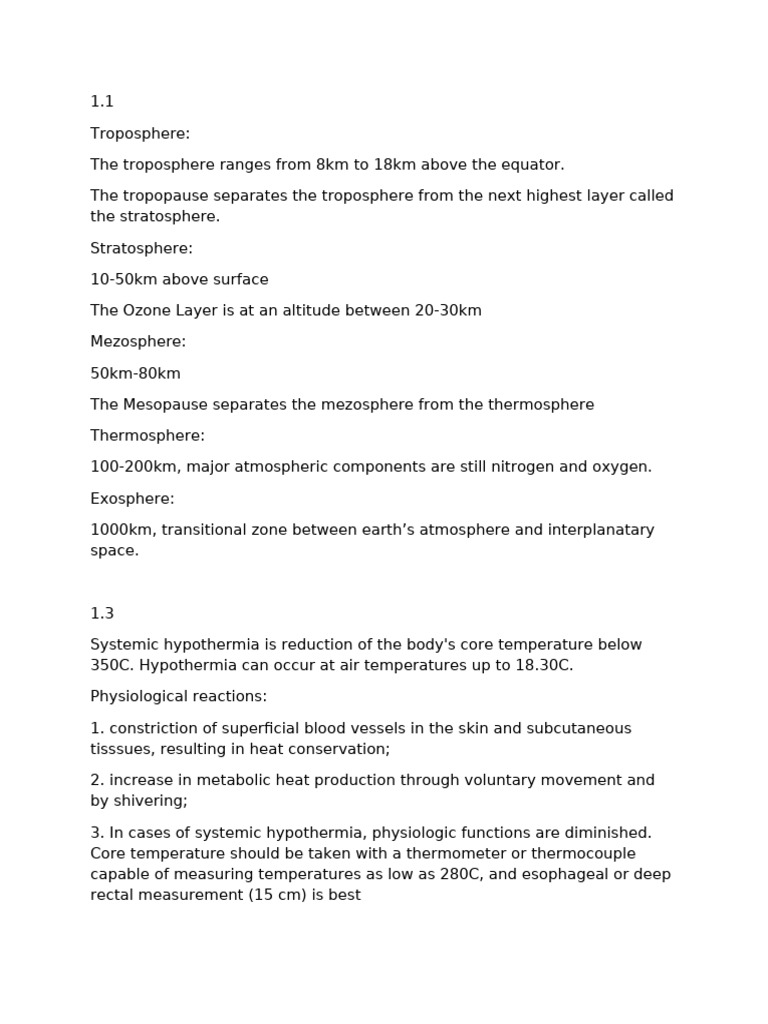 The Troposphere Ranges From 8km To 18km Above The Equator | PDF ...