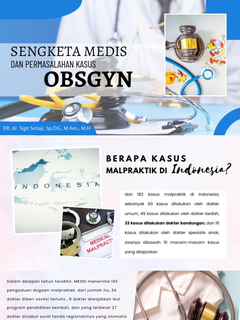Sengketa Medis Dan Permasalahan Kasus Obsgyn | PDF
