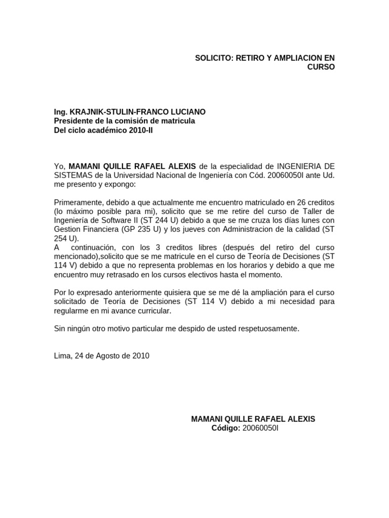 Modelo Solicitud | PDF