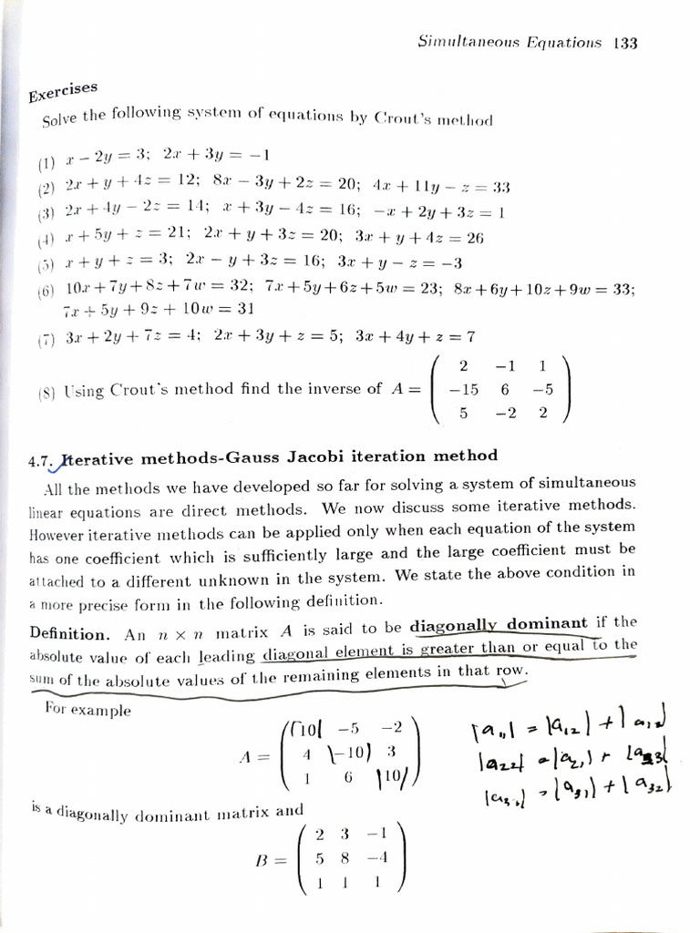 Gauss Jacobi and Seidal | PDF