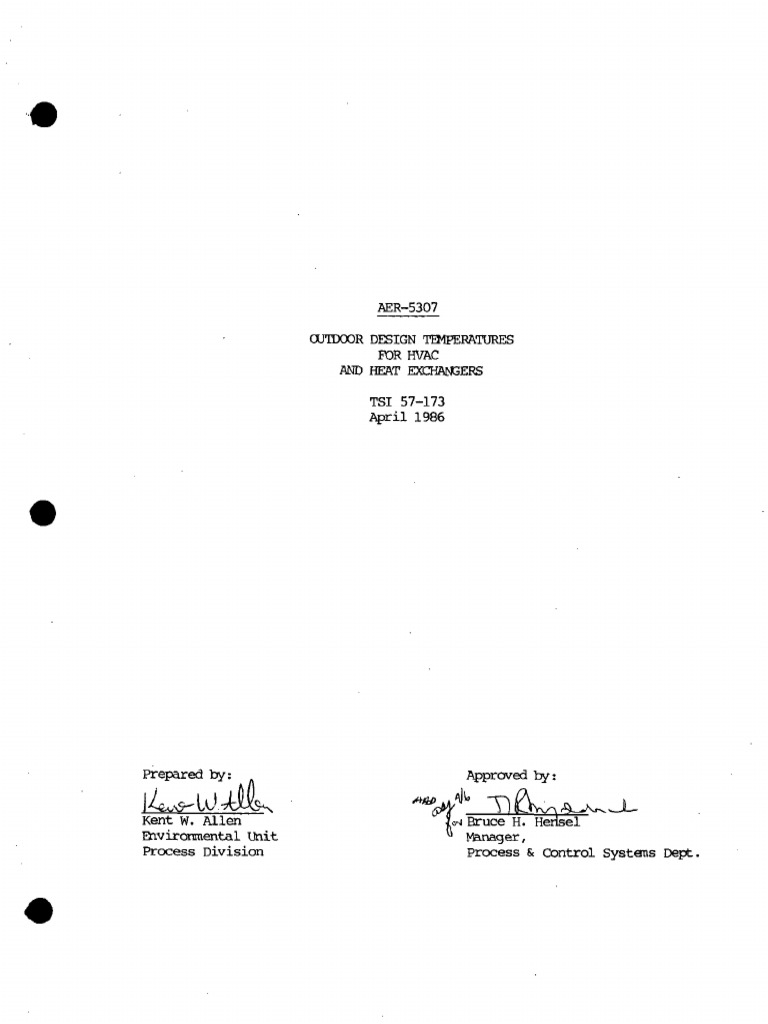 Outdoor Design Temperature | PDF