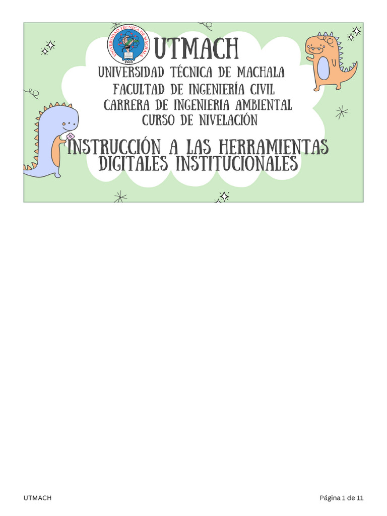 Instruccion A Las Herramientas Digitales Institucionales Herramientas Digitales Nivelación ...