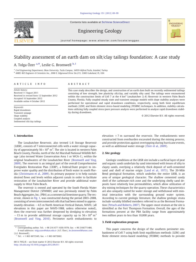 2011 Engineering Geology Stability | PDF