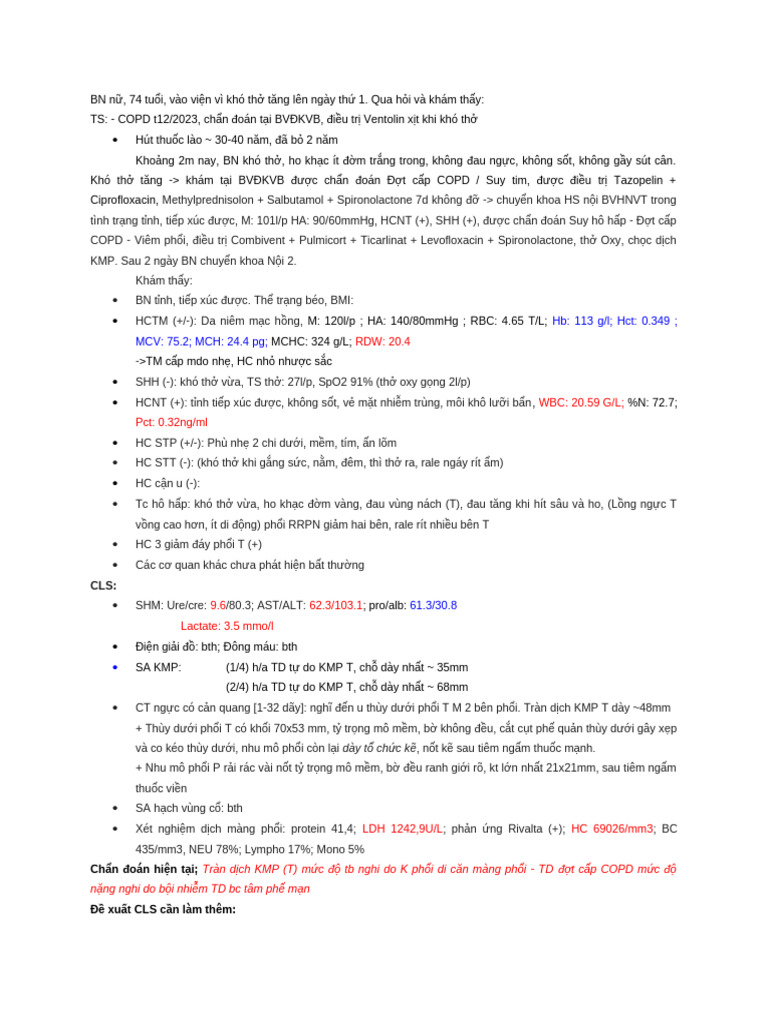 Hb: 113 g/l; Hct: 0.349 ; MCV: 75.2; MCH: 24.4 pg;: Chẩn đoán hiện tại | PDF