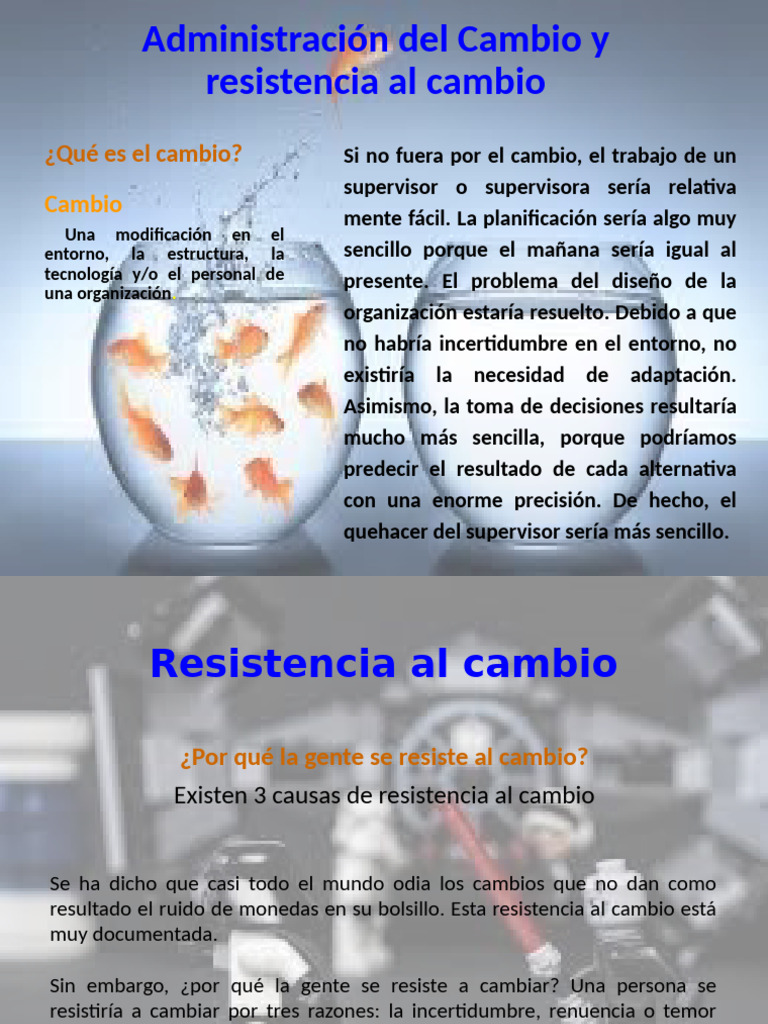 Administración Del Cambio y Resistencia Al Cambio (A7) | PDF