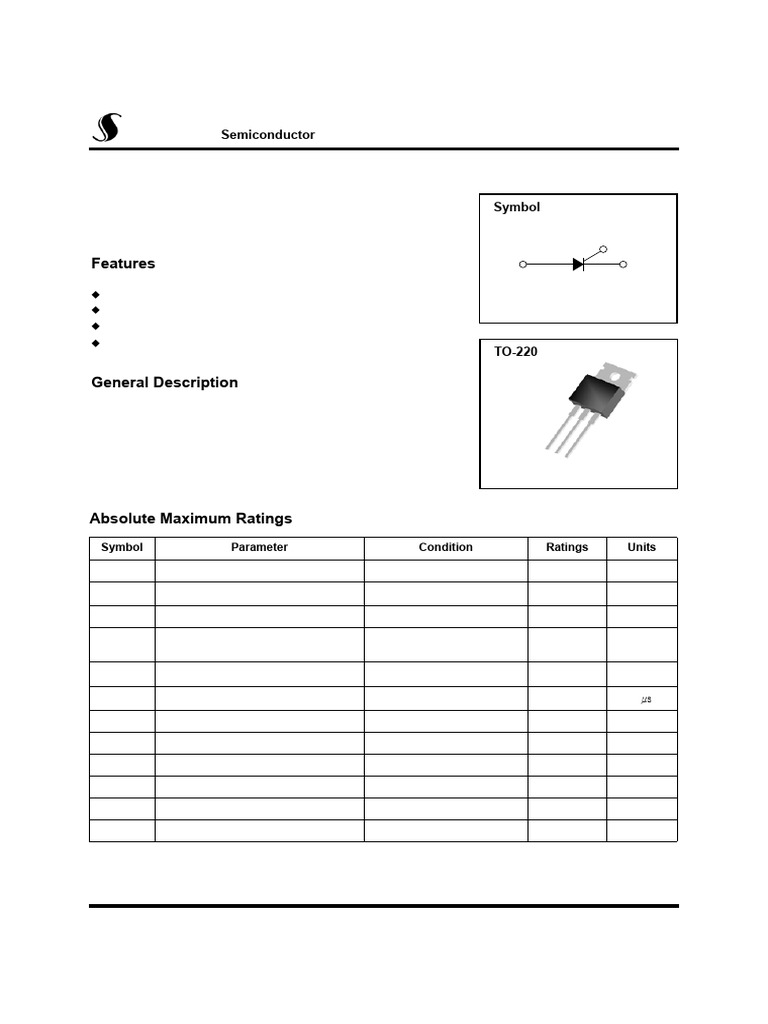 Datasheet - HK bt151-600 4385303 | PDF