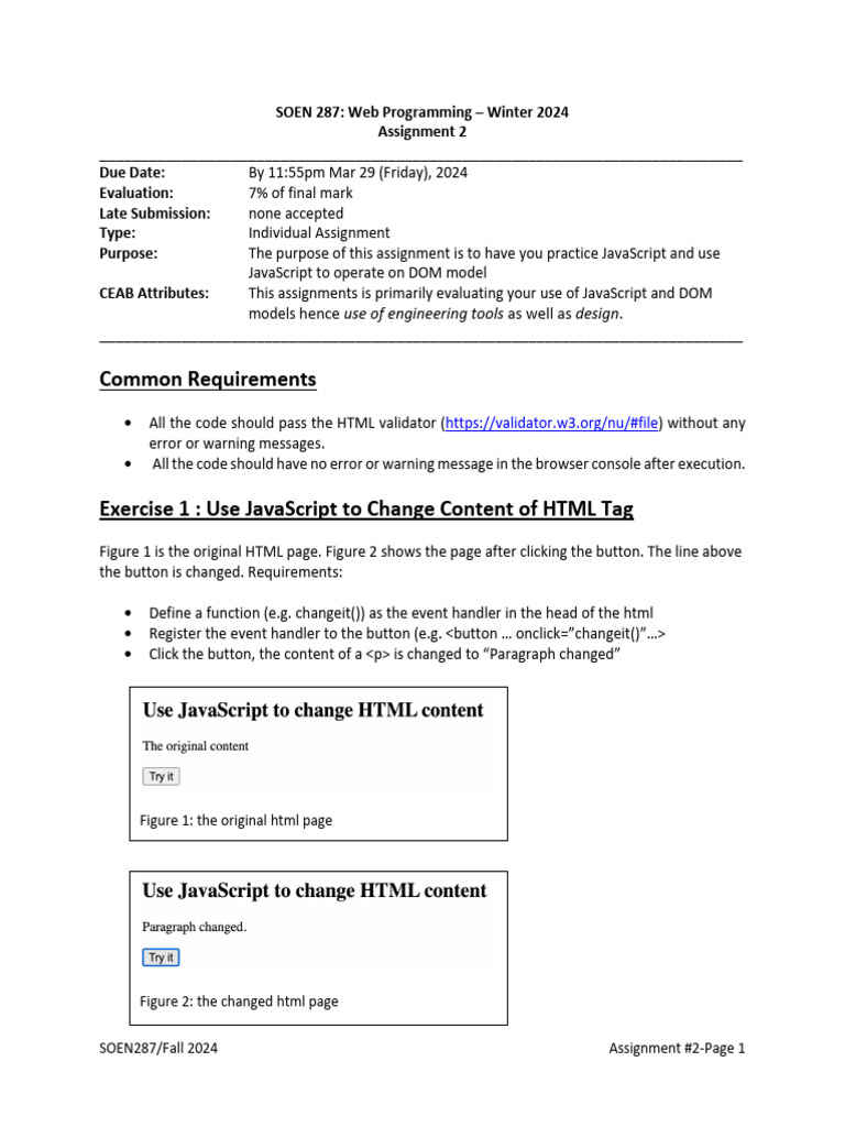 Soen287 S2024 A2 | PDF