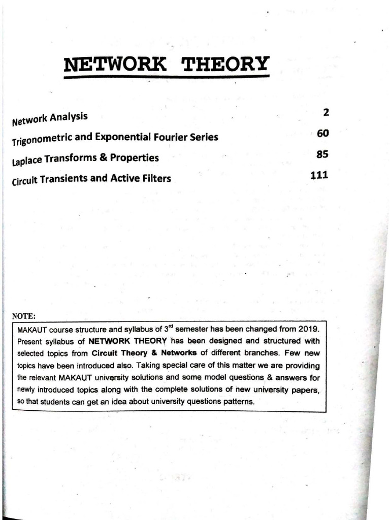 Network Theory Ece 3rd Sem | PDF