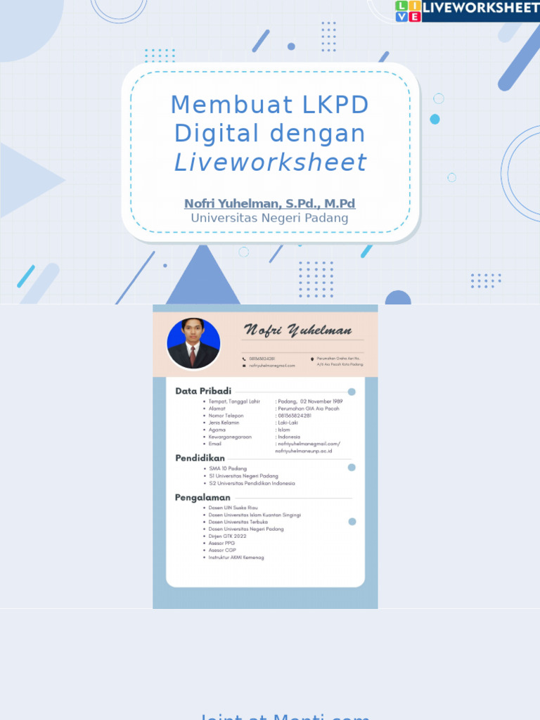 Materi Liveworksheet Part 1 Pdf