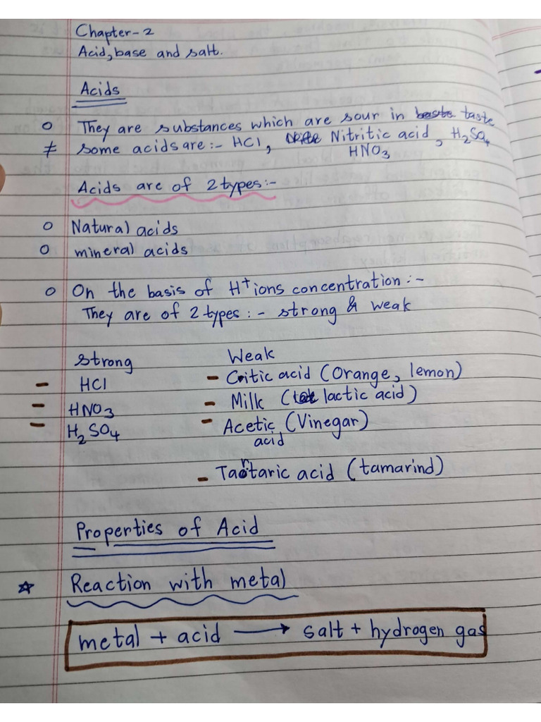Acid, Base and Salts | PDF